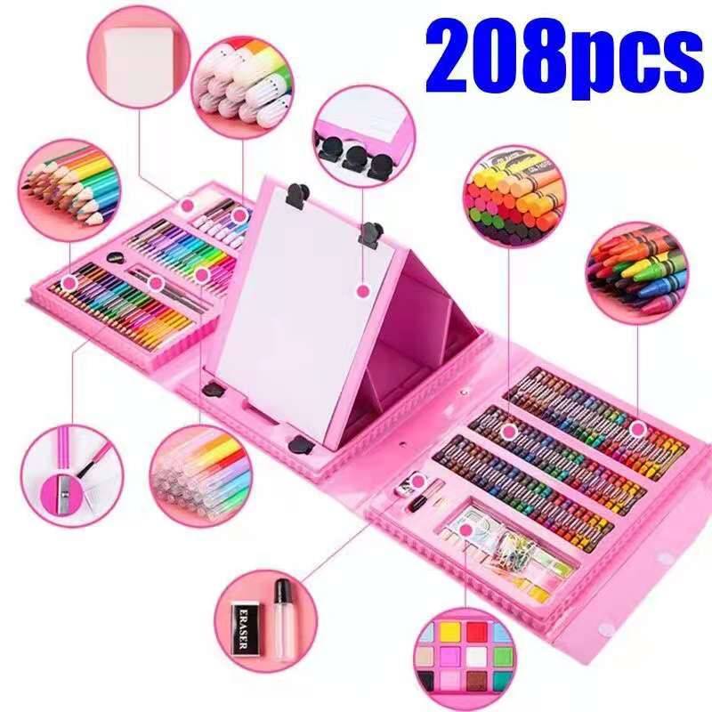 {M'SIA STOCK} 208 Pcs Stationery Kids Painting Board Pen Colour Crayon ...