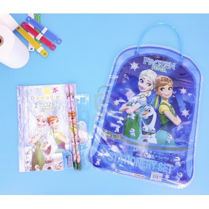 7 in 1 Cartoon Kids Stationery Set With Handle Cute Children Birthday ...